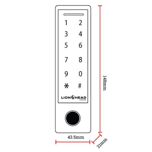 TITAN Slim Bluetooth Keypad | Weatherproof Smart Lock for Secure Access