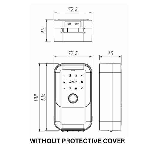 Smart Key Box K5: Secure Key Storage with Fingerprint & Waterproof IP65