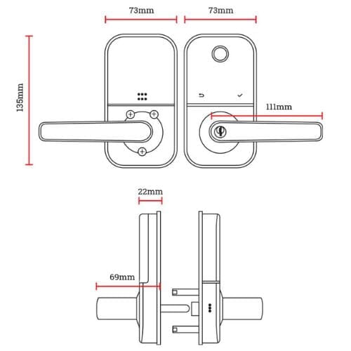 Carlisle Luxe Digital Entrance Lock | Smart Wi-Fi Electronic Lock Carlisle Luxe Digital Entrance Lock | Smart Wi-Fi Electronic Lock